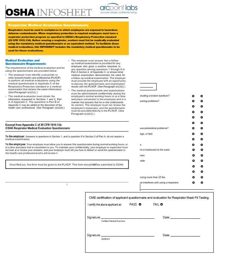 Respirator Fit Test – OSHA Exam & Mask Fit - Pittsburgh North